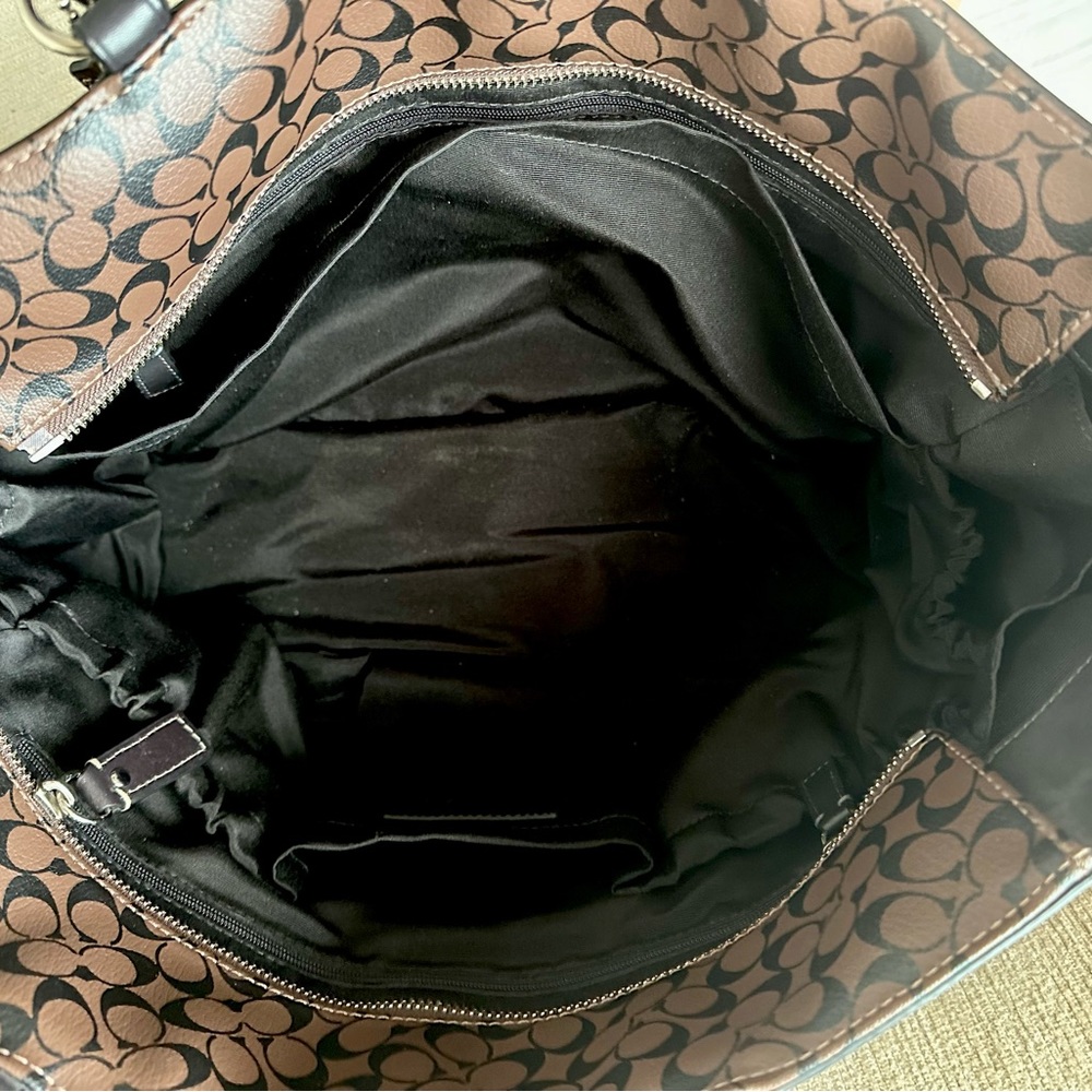 Authentic Coach Logo Genuine Leather Tote Bag Shoulde… - Gem